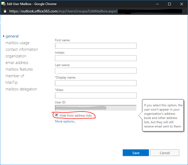 Hide User From Address Lists Ad Connect When User Is Synced From Ad To Azure Ad Wiki Ict